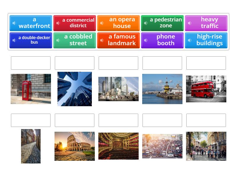 DESCRIBING CITIES VOCABULARY 1 - Match up