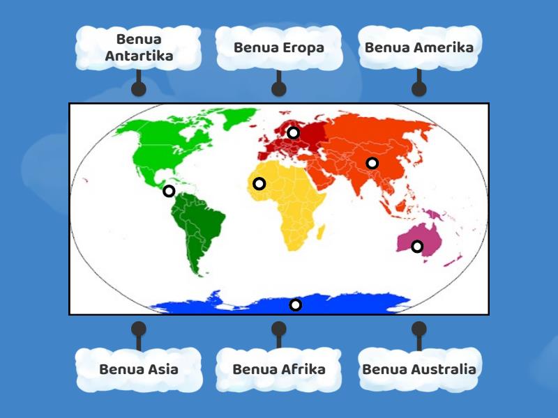 Nama-nama Benua di Dunia - Labelled diagram