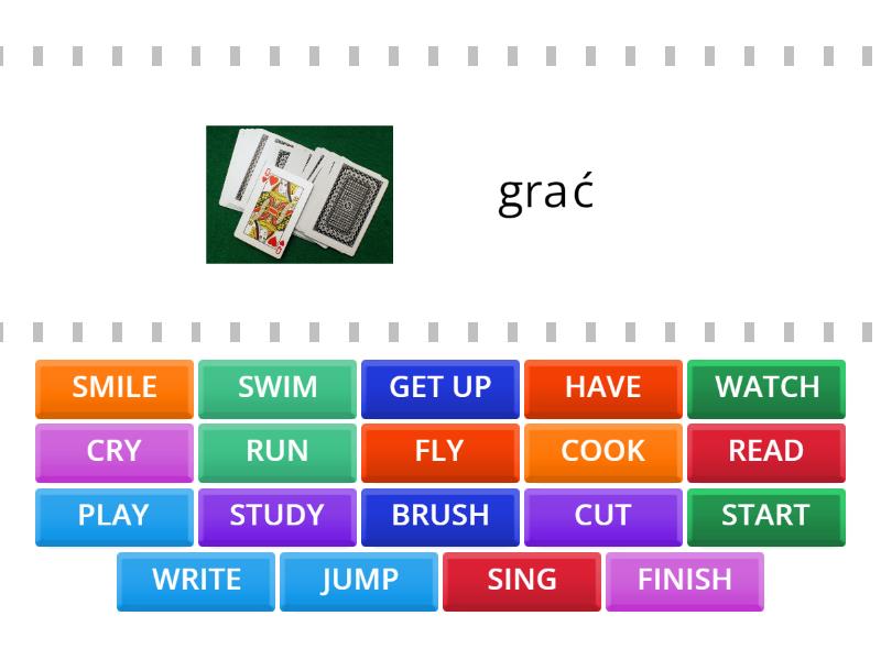 VERBS - BASIC - Find the match