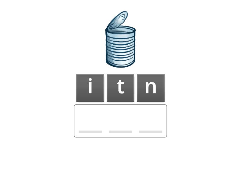 cvc words (tin,ant,kit,pick,sack,cap) - Anagram