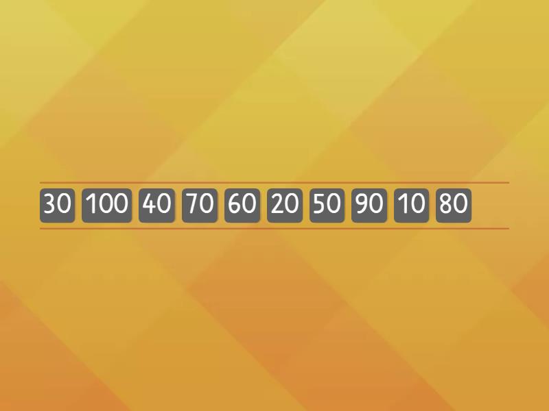 ČÍSELNÁ ŘADA DO 100 - Unjumble