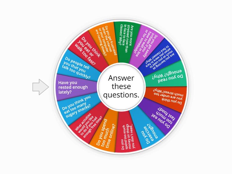 Lifestyles - Spin the wheel