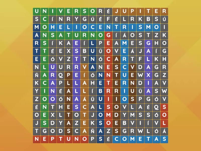 ASTRONOMIA NUESTRO LUGAR EN EL UNIVERSO - Sopa de letras