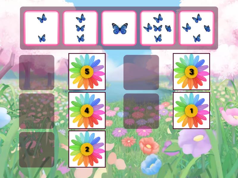 Fluturasii si florile 1-5 - Match up