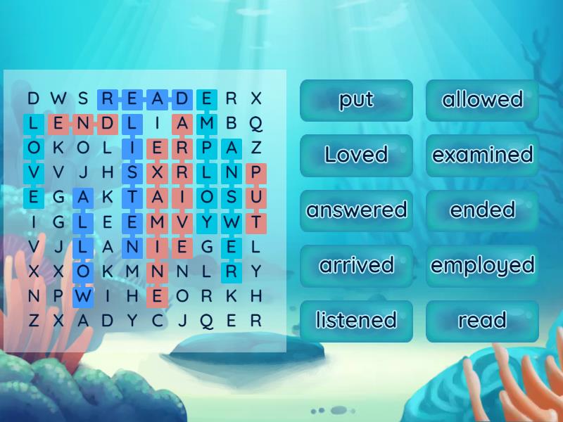 Regular verbs By Ms. Cris - Sopa de letras