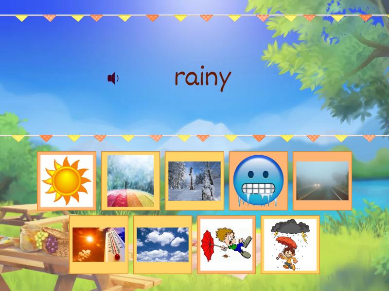 Team together 1 unit 7 Weather (2) - Find the match