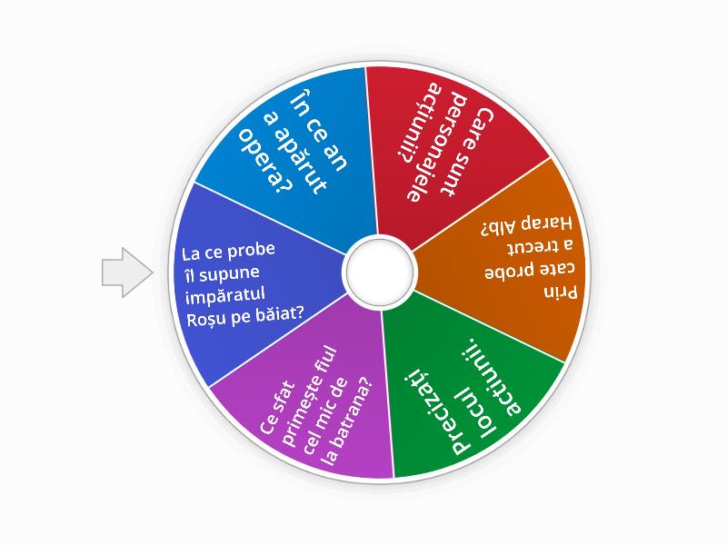 test Povestea lui Harap Alb - Rueda aleatoria