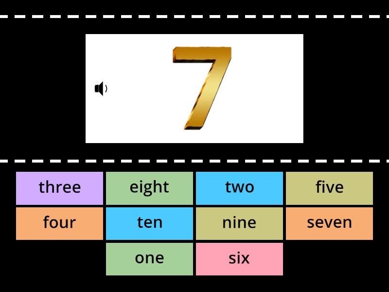 2nd grade numbers from 1 to 10 - Find the match