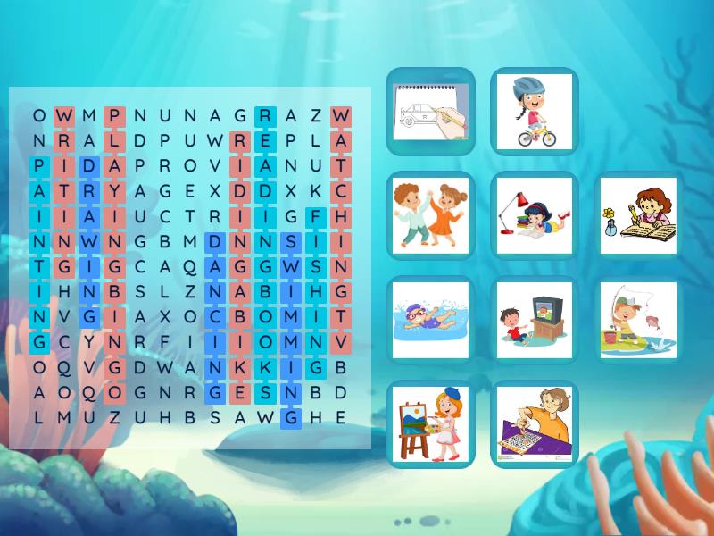 PUZZLE GG2 SCHOOL AND ACTIVITIES - Wordsearch