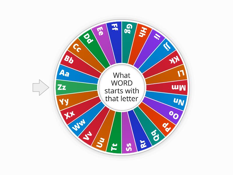 Letter/word recognition - Spin the wheel