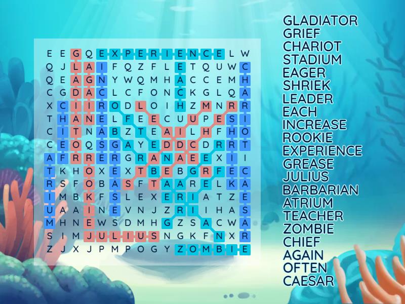 Spelling Words Review - Unit 4 - Sopa de letras