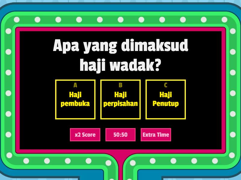 peristiwa haji wadak - Gameshow quiz