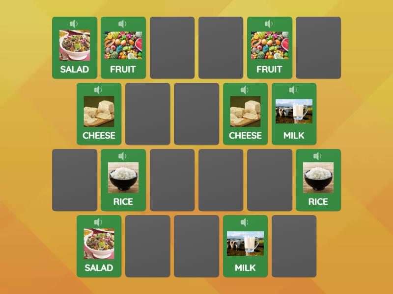 Food memory - Matching pairs