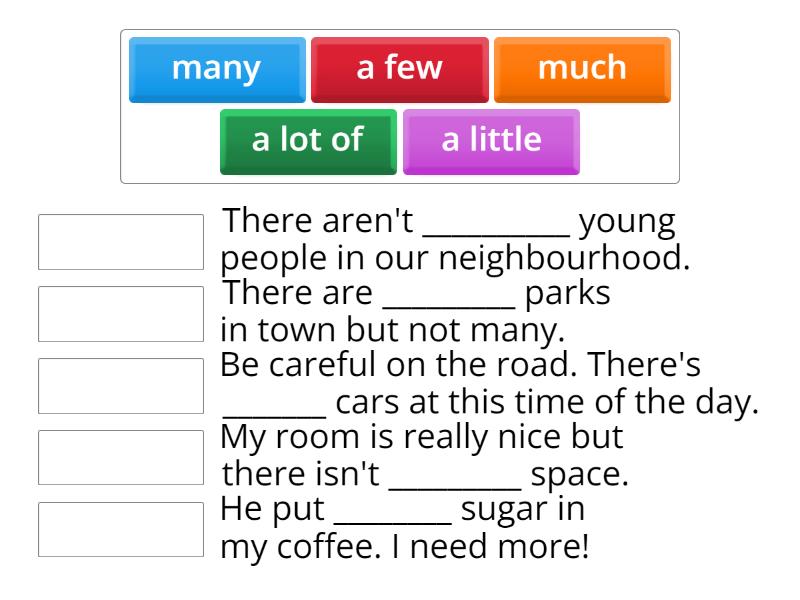 Quantifiers - Match up