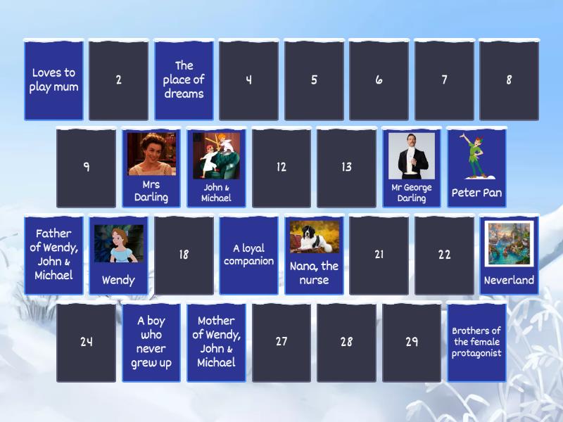 Characters of Peter Pan - Matching pairs