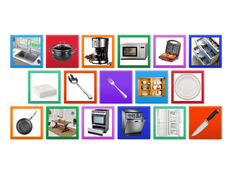 Kitchen vocabulary in greek - Flip tiles