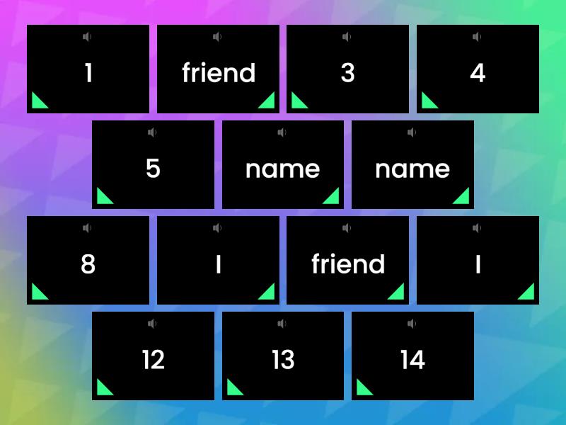 Memory game - Matching pairs