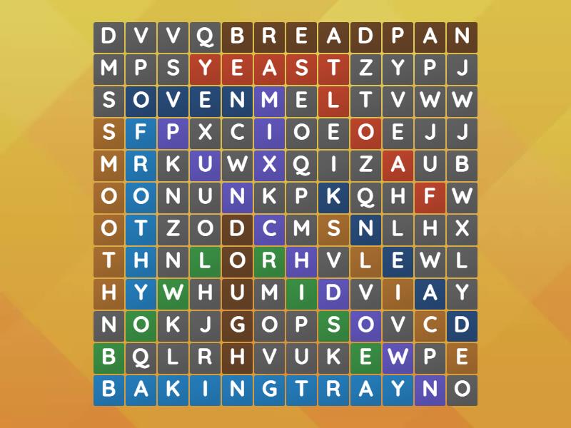 LET'S MAKE BREAD. WORD SEARCH - Wordsearch