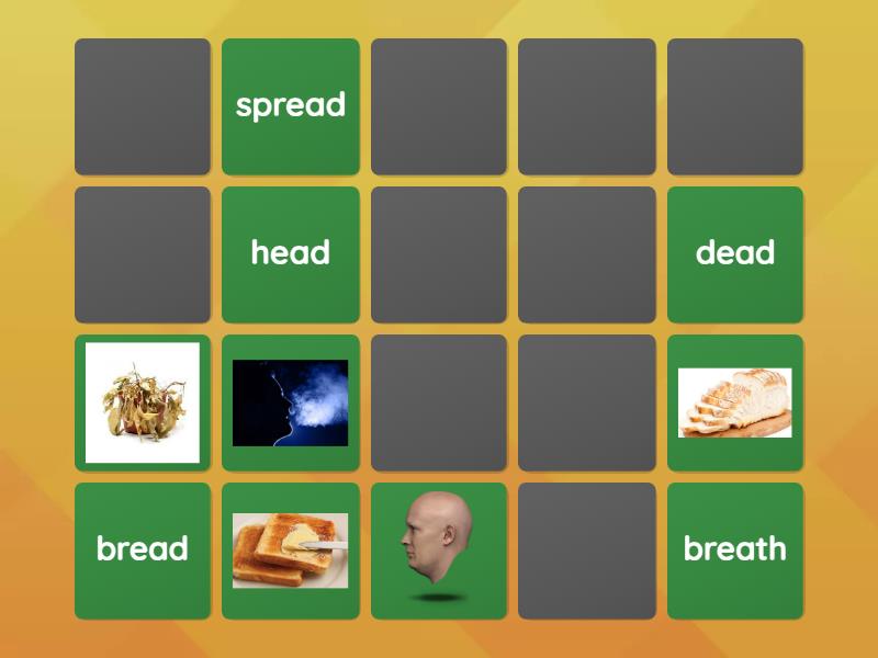 ea as in "bread" - Matching pairs