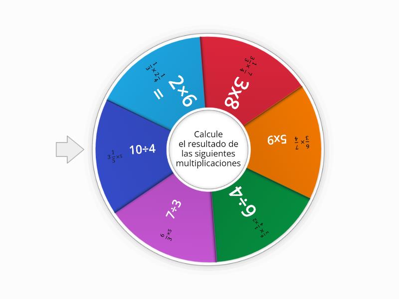 Multiplicaciones y divisiones basicas - Rueda aleatoria