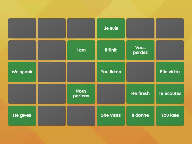 March the correct conjugation - Matching pairs