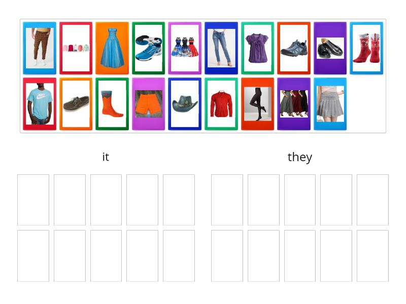 it they (clothes 1) - Ordenar por grupo