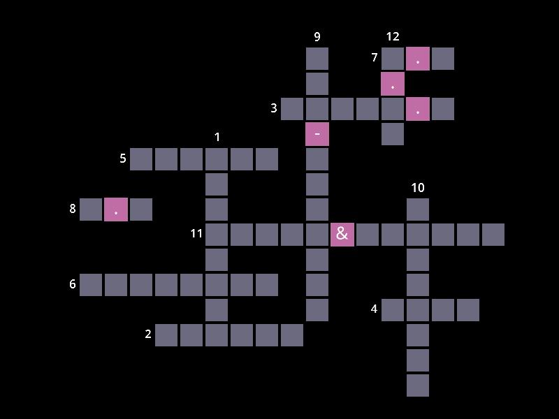 Minecraft TEST - Crossword