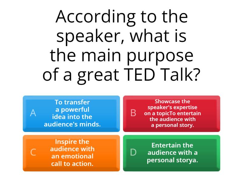 TED's Secret to Great Public Speaking - Quiz