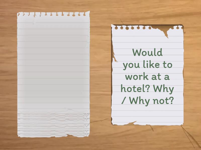 Let's Talk about Hotels - Speaking cards