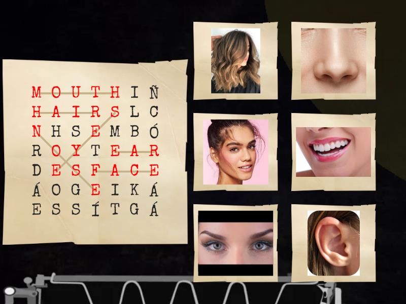 Parts of the face - Sopa de letras