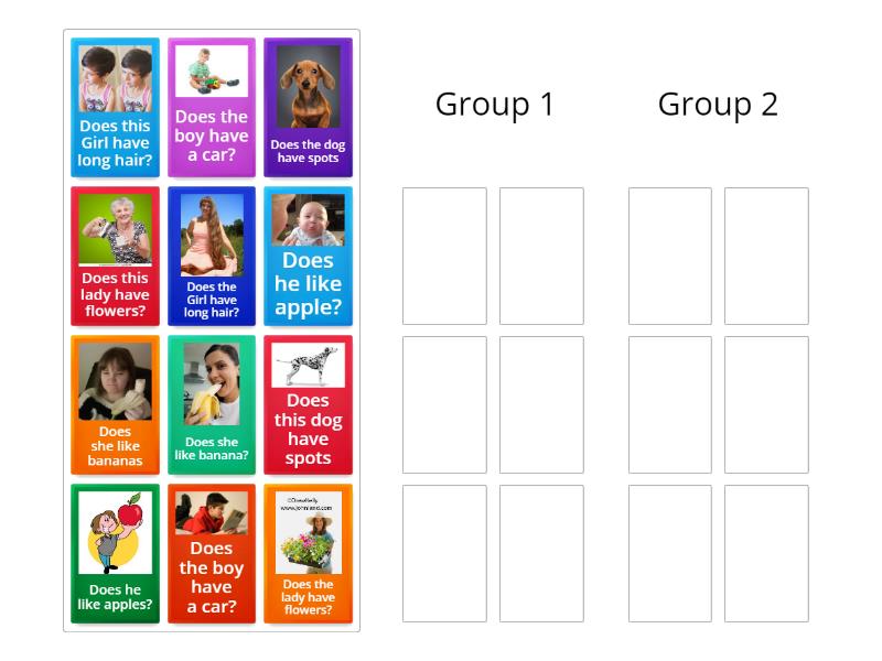 Does and does not - Group sort