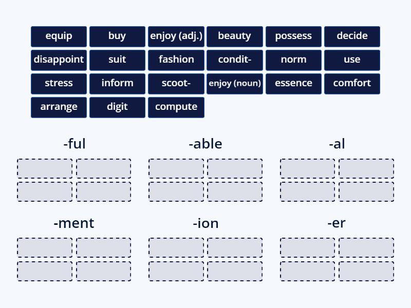 ACPB-B09-SUFFIXES - Group sort