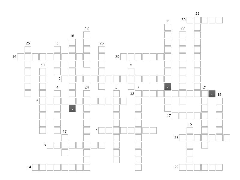 25 June 2024 Vocabulary test - Crossword