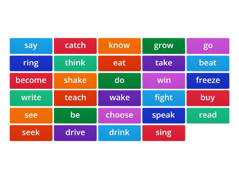 80 irregular verbs song - Vire as peças