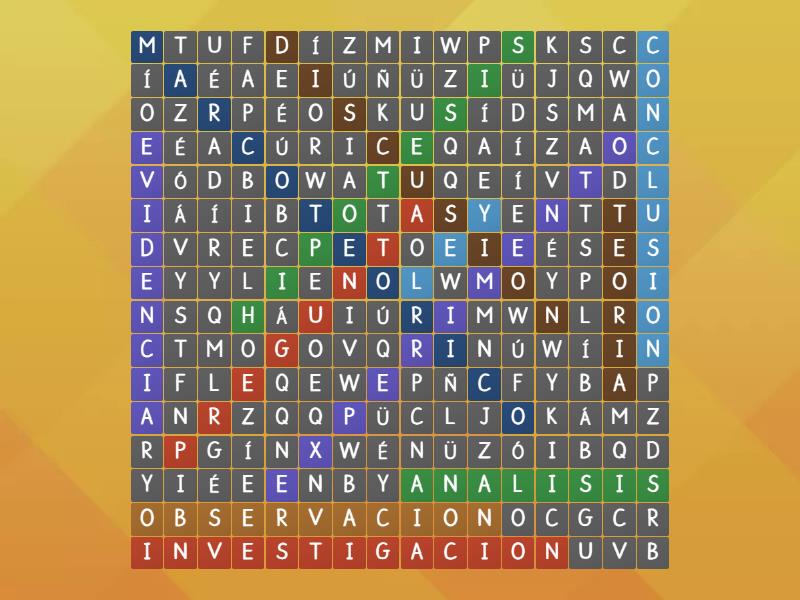METODO CIENTIFICO - Wordsearch