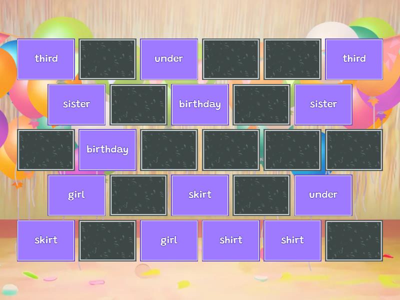 4. Lv 2 memory - Matching pairs
