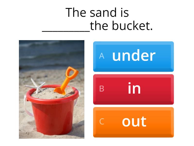 Beach (prepositions) - Quiz