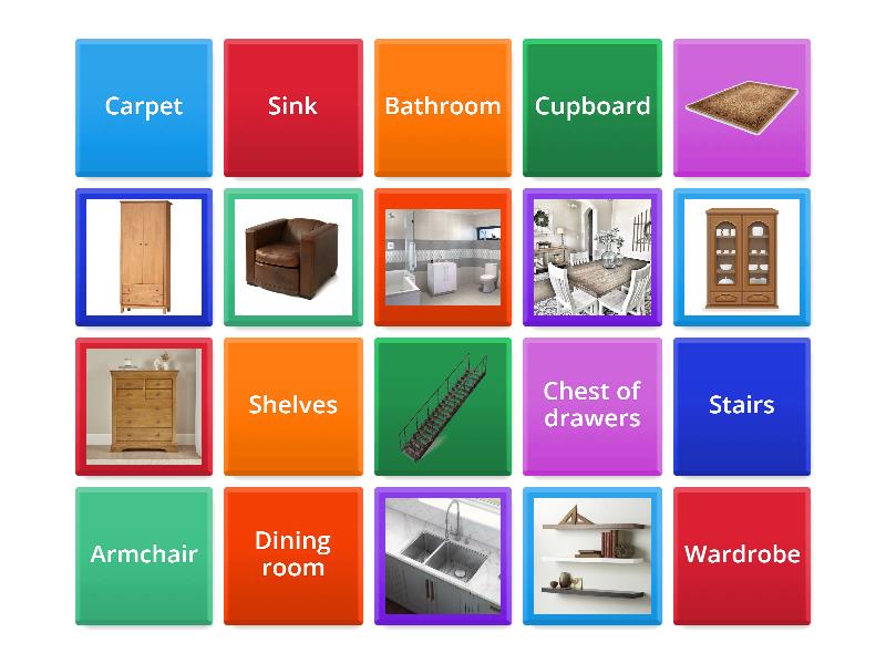 House and Furniture Vocabulary - Flip tiles