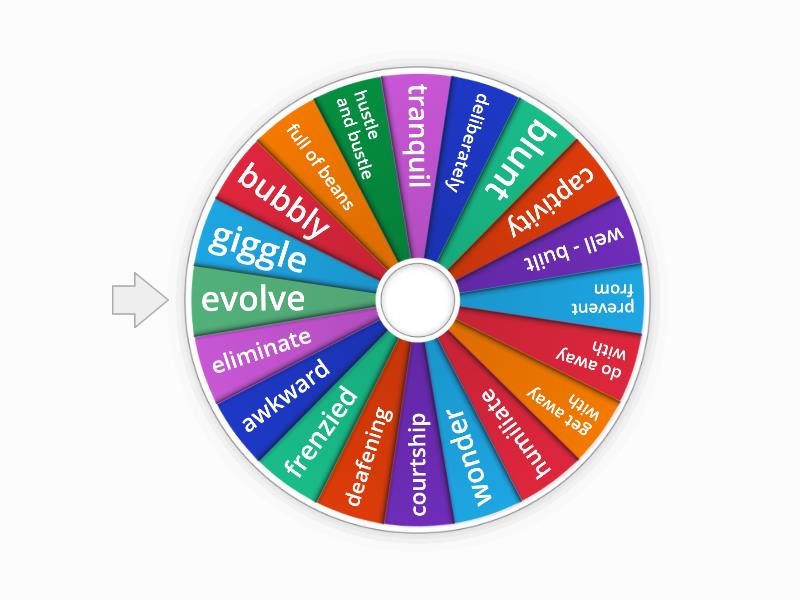 Vocabulary wheel - Spin the wheel