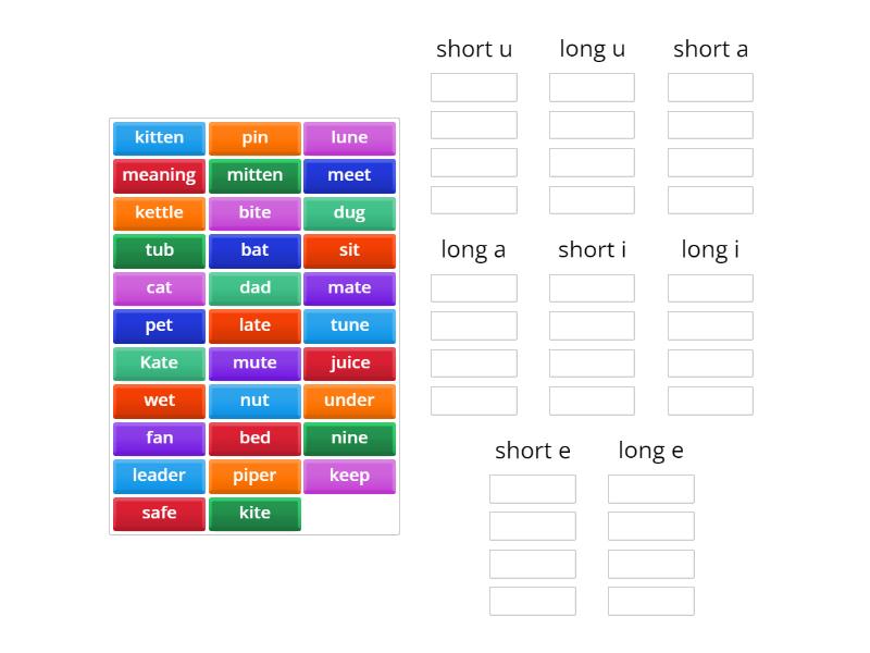 Grammar practice - Group sort