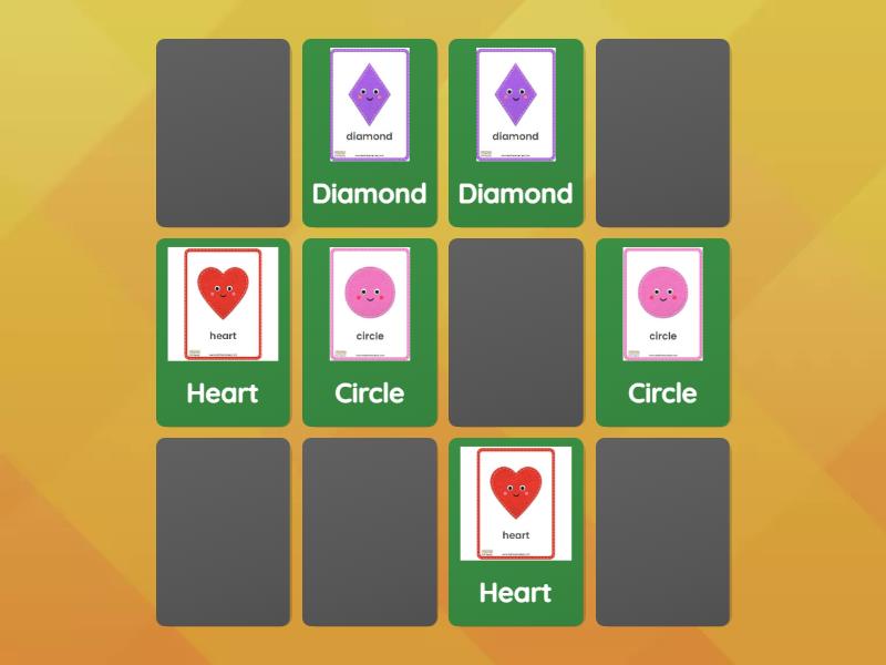 Shapes Memory Game - Matching pairs