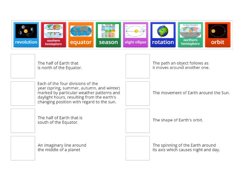 Earth's Movement - Match up