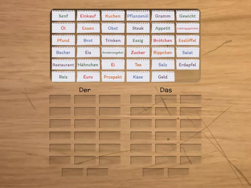 Der oder Das - Group sort