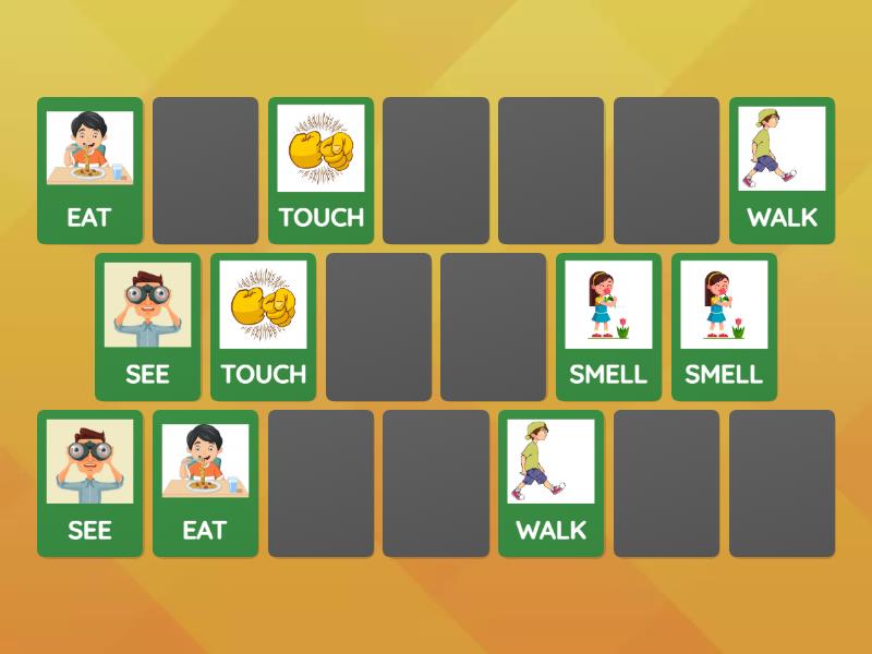 ACTION VERBS - Matching pairs