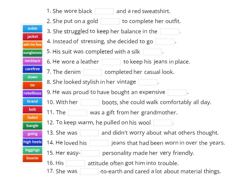 Focus 3 Unit 1 Missing words Reading+Video - Complete the sentence