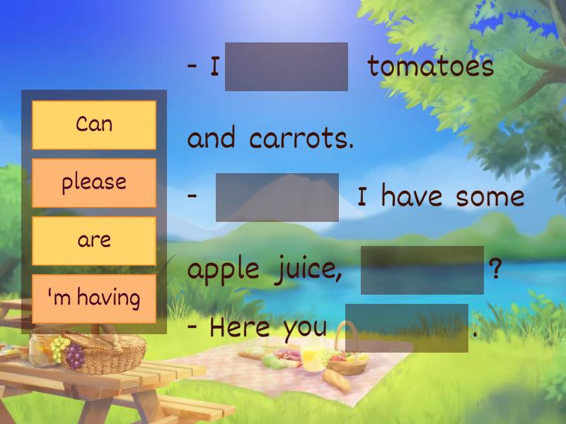 KB2 U6 story missing words - Complete the sentence