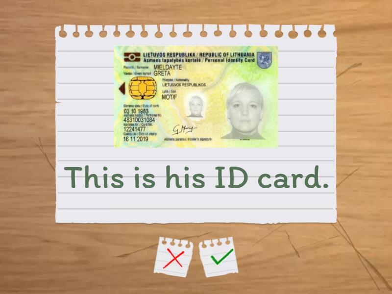 ID card - Flash cards
