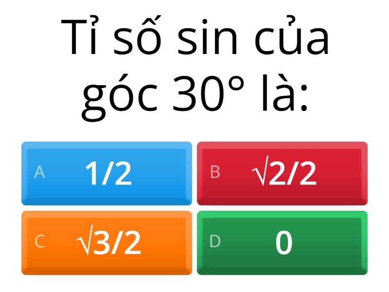 Tỉ lệ góc của góc - Quiz