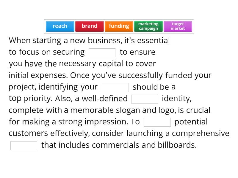 Start-Tu Vocabulary - Complete the sentence