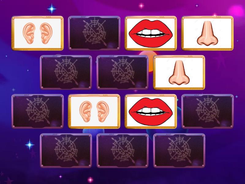 Parts of the face - Matching pairs